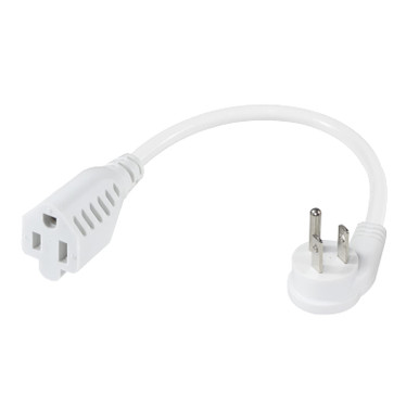 Short Power 1FT - Right Angle Flat Head Extension Cord with 3 Prong ...