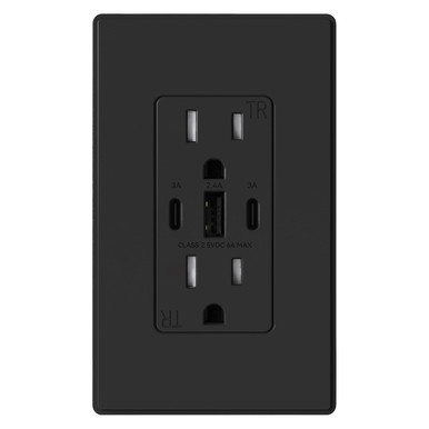 ELEGRP USB Outlets, 30W 6.0 Amp USB C Outlets Receptacles, 3-Port USB ...