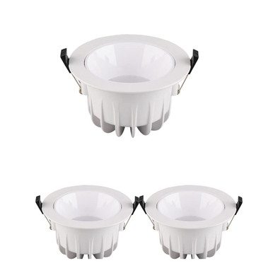 LBSWYH 3 Pack White Metal LED Baffle Trim Recessed Lighting 2.5 inch 3 ...