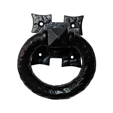 Adonai Hardware "Halak Antique Cast Iron Cabinet Ring Drop Pulls (1 Pack, Matte Black) for ...