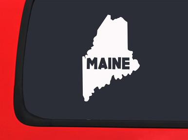 Car Sticker Maine Home Map United States Love Car Window Decal Sticker ...
