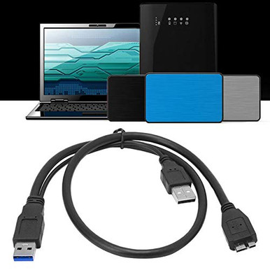 USB 3.0 Dual Power Y Shape 2 x Type A to Micro B Cable External Hard ...