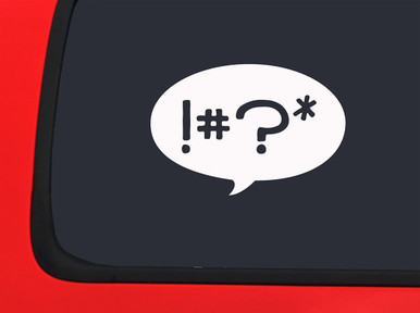 Car Sticker !#?* Bad Words Ring Curse Cuss Inappropriate Funny Car ...