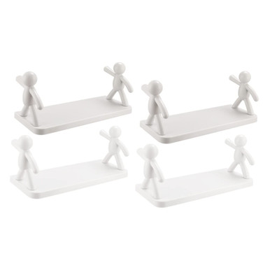 VOSAREA 4 pcs Shelf Removable Bathroomwhite for Stand Ledge Humanoid ...