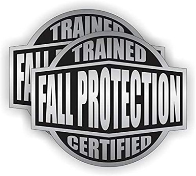 Fall Protection Trained & Certified Hard Hat Sticker/Helmet Decal Label ...