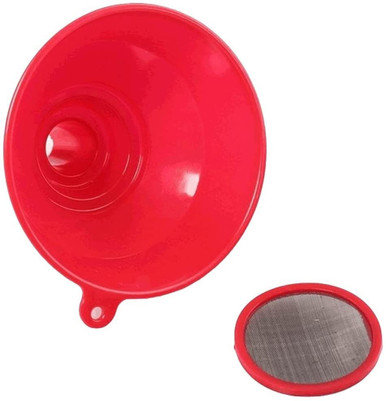 Kitchen Funnel Set?Red Kitchen Funnel with Detachable Strainer/Filter ...