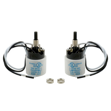 E26 Ceramic Light Socket with Rotary Knob Switch DGZZI 2PCS Porcelain ...