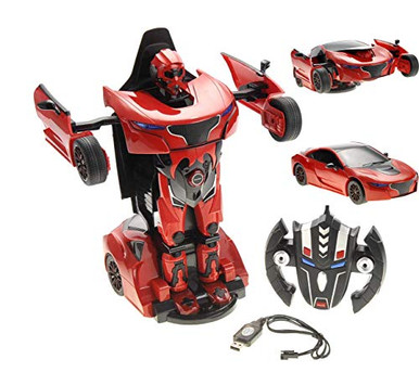 PowerTRC 1:14 RC Transformer 2.4G Robot Car Red | One Button ...