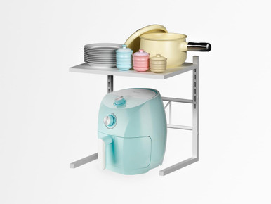 Adjustable Air Fryer & Appliance Rack, Heavy Duty Stand Kitchen Counter ...