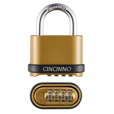 CINCINNO 4 Digit Combination Lock, Outdoor Combination Padlock with ...