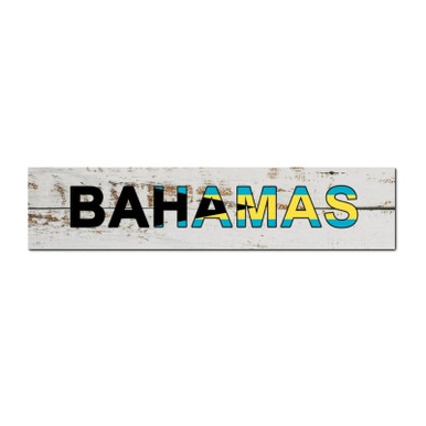 Madcolitote Farmhouse Bahamas National Flag Wood Sign Bahamas Custom ...