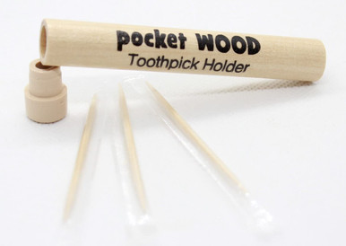 Gigi Jen's Gifts Wooden Pocket Travel Toothpick Holder - Pocket Wood ...