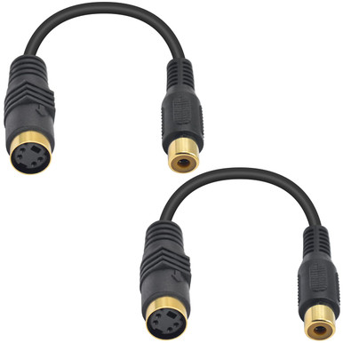 Poyiccot S-Video to RCA Cable, 2Pack RCA Female to S Video Mini DIN 4 ...