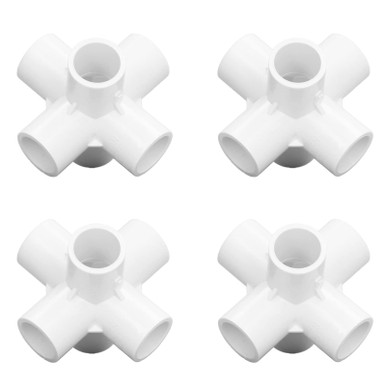 10PCS PVC Plastic Pipe Connector 6 Way Pipe Corner Elbow Fittings 25mm ...