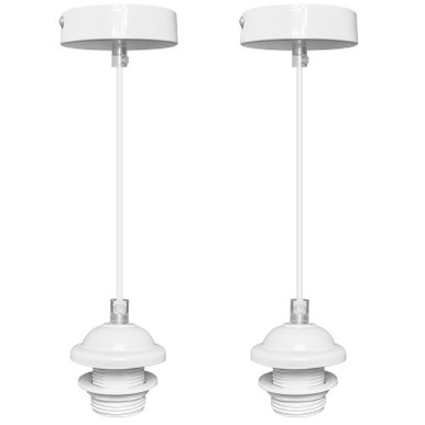 Adjustable DIY Pendant Light Cord, E26 Base 120CM White Cord, DIY ...