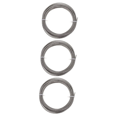 Holibanna 3 Rolls Rubber Coated Wire Rope Stainless Steel Cable Heavy ...