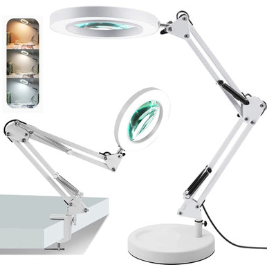 Magnifying Glass with Light and Stand - 2-in-1 Stepless Dimmable LED ...