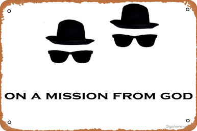 NIUMOWANG Metal Sign - The Blues Brothers, On a Mission from God. Tin ...
