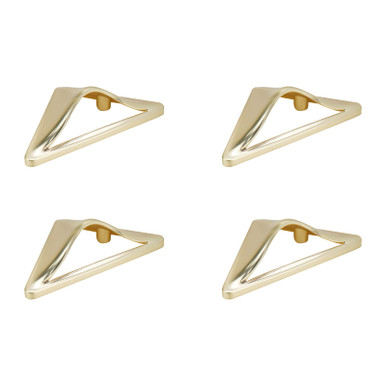 HEVSTIL 1-1/4 Inch Hole Centers Gold Triangle Pulls Kitchen Cabinet ...