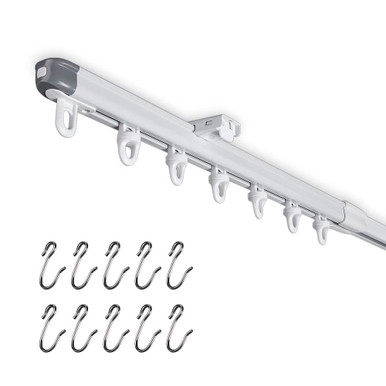 SOLOKOS Telescopic Ceiling Mount Curtain Track System 33 to 59 inch ...