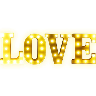 Creation Core 8.7" Tall Large LED Love Marquee Signs Battery Operated ...
