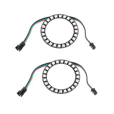 Sparkleiot 24 Bits WS2812 RGB LED Ring with SM2.54-3P Wire, 24 X WS2812 ...