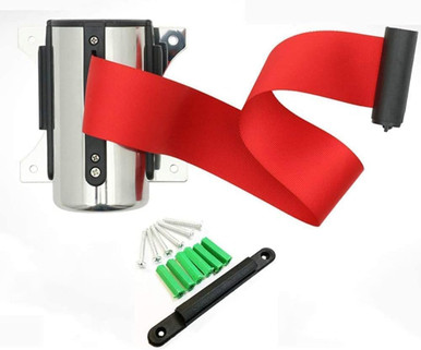 YuegoO Wall Mounted Queue Rope Barrier, Crowd Control Ribbon, Belt ...