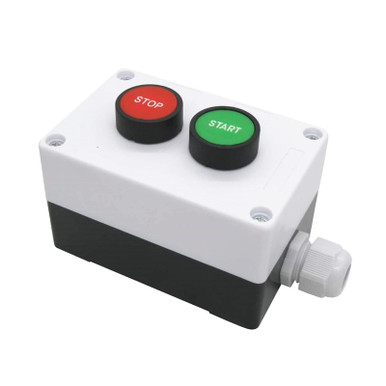 FEHAUK AC 660V 10A Momentary Start/Stop Red Green Sign NO NC Push Button Switch Station ...