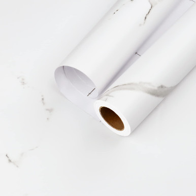 White Contact Paper Peel and Stick Countertops Modern Marble Wallpaper ...