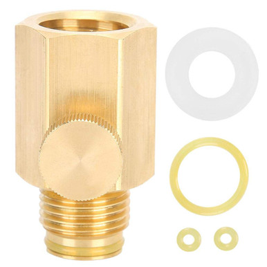 Brass Soda Cylinder Adapter Valve Female Thread TR21-4 to Male Thread ...