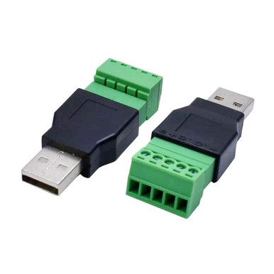 FainWan 2Pack USB 2.0 A Screw Terminal Block Connector USB 2.0 A Male ...