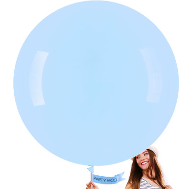 PartyWoo Pastel Blue Balloons, 4 pcs 36 Inch Large Pale Blue Balloons ...