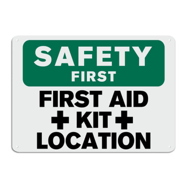 BESTORLOVE Safety First First Aid Kit Location Tin Sign Caution Metal ...