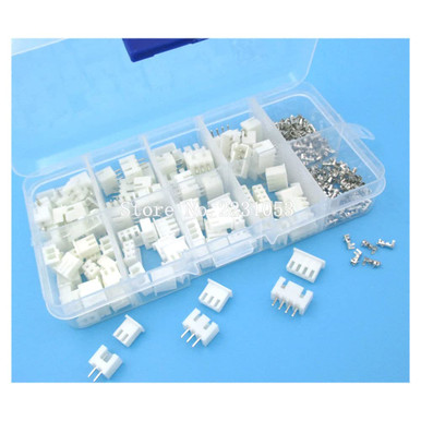 50 Sets Kit in Box XH2.54 2p 3p 4 pin 2.54mm Pitch Terminal/Housing/Pin ...