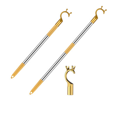 BEEY Reach Stick Long Pole Utility Hook 45" Telescoping Closet Pole ...