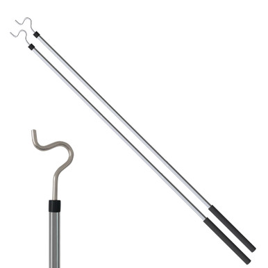 Closet Reacher Pole with Hook 51" Telescoping Long for Closet Rod ...