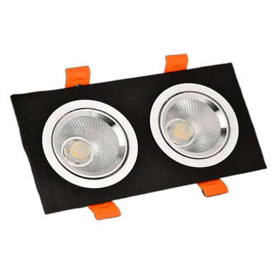Modern Recessed Lighting 2*7W-2*18W LED Embedded Concealed Double-Head ...