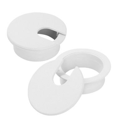 1-3/8" White Desk Grommet, JTemgle Plastic Cable Hole Cover Computer ...