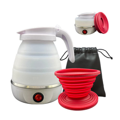 Portable collapsible electric kettle, small travel foldable BPA free ...