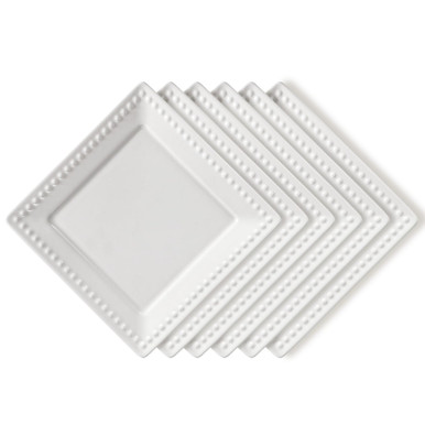 Wareland Appetizer Plates, Embossed Ceramic Dessert Plates, Salad ...