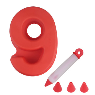 10 Inch Silicone Number Cake Mold (Number 9) - Warehousesoverstock