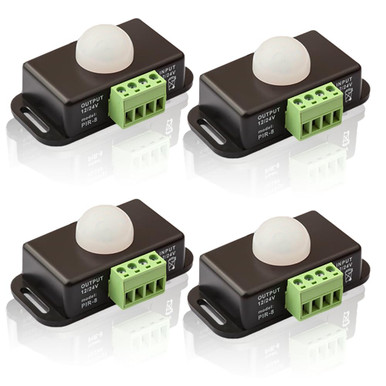 4pcs DC12V-24V PIR Sensor LED Motion Sensor Switch Adjustable LED ...