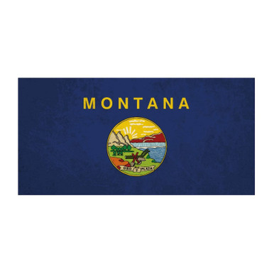 Montana State Flag Wall Decals Cute Patriotic USA Map Sports Fans ...