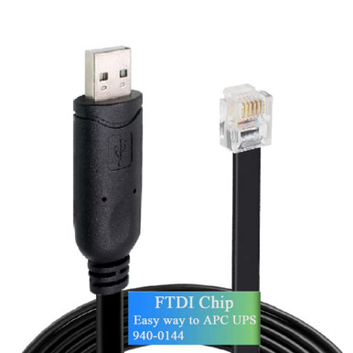 Feanteek APC Serial Cable 940-0144b USB to RJ12 Console Cable for APC ...