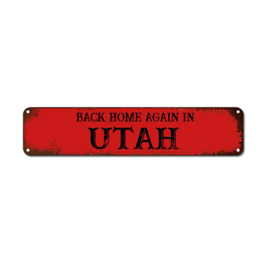 Bomehhjuli Tin Sign Back Home Again in Utah Metal Wall Art Utah State ...