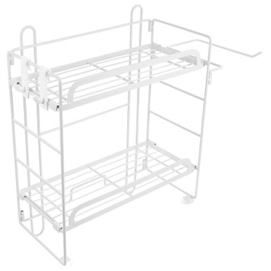 LIFKOME Double Layer Storage Rack 1pc Toilet Rack Carbon Steel White ...