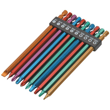6 in. Color Coded Power Bit Set, 10 Piece - Warehousesoverstock