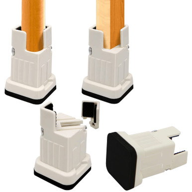 MYMULIKE 3 Inch Chair Leg Risers with Screw Clamp Heavy Duty Couch ...