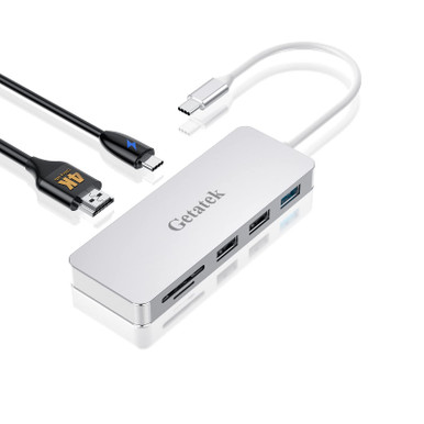 Getatek USB C Hub, 7 in 1 USB C Multiport Adapter with 4K HDMI, 100W PD ...