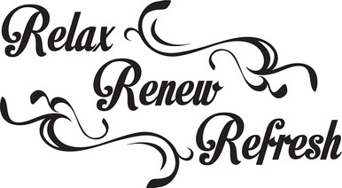 Wall Decal Quote Relax Renew Refresh Vinyl Sticker Home Decor Sign ...